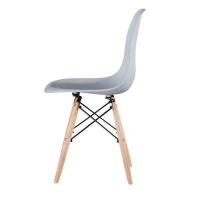 China 32.28in High PP Plastic Modern Gray Dining Chair Sets Simple Structure for sale