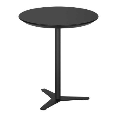 China Tomile Black Round Bistro End Table 23.62x25.59 Inch ABS Metal Living Room for sale