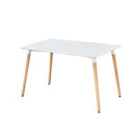 China Modern Minimalist Dining Table 47.24x31.49in MDF Top Beech Wood Legs 29.53in High 49.6lbs for sale
