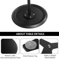 China Tomile 21.65 Inch Round ABS Top Coffee Side Table for Living Room Black for sale