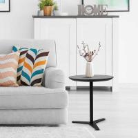 China Tomile 21.65 Inch Round ABS Top Coffee Side Table for Living Room Black for sale