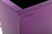 China Purple Wood Acrylic Mirrored Glass Side Table 23.22 Inch for Bedroom Living Room for sale