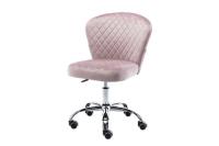 China Pink Velvet Computer Chair Task Chair Home Executive Desk Chair 250 lbs Capacity 17.7-21.7 Inch Seat Height for sale