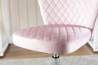 China Pink Velvet Computer Chair Task Chair Home Executive Desk Chair 250 lbs Capacity 17.7-21.7 Inch Seat Height for sale