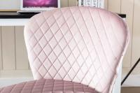 China Pink Velvet Computer Chair Task Chair Home Executive Desk Chair 250 lbs Capacity 17.7-21.7 Inch Seat Height for sale