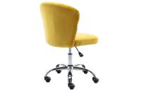 China Yellow Velvet Executive Desk Chair 250 lbs Capacity Height Adjustable Swivel Task Chair for sale