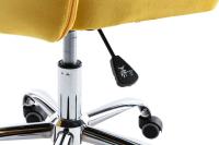 China Yellow Velvet Executive Desk Chair 250 lbs Capacity Height Adjustable Swivel Task Chair for sale
