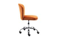 China Orange Velvet Executive Desk Chair with Adjustable Height 250 lbs Capacity for sale