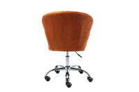 China Orange Velvet Executive Desk Chair with Adjustable Height 250 lbs Capacity for sale