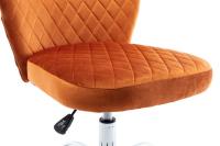 China Orange Velvet Executive Desk Chair with Adjustable Height 250 lbs Capacity for sale
