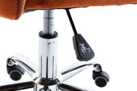 China Orange Velvet Executive Desk Chair with Adjustable Height 250 lbs Capacity for sale
