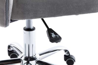 China Gray Velvet Executive Desk Chair 250lb Capacity Height Adjustable Swivel Task Chair for sale