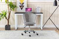 China Gray Velvet Executive Desk Chair 250lb Capacity Height Adjustable Swivel Task Chair for sale