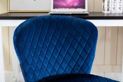 China Navy Velvet Executive Desk Chair 250lb Capacity Height Adjustable Swivel Task Chair for sale