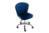 China Navy Velvet Executive Desk Chair 250lb Capacity Height Adjustable Swivel Task Chair for sale