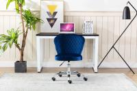 China Navy Velvet Executive Desk Chair 250lb Capacity Height Adjustable Swivel Task Chair for sale