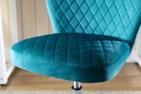 China Teal Velvet Ergonomic Computer Task Chair 250lb Capacity Height Adjustable Home Office Executive Desk Chair for sale