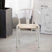 China Beech Wood White Hans Wegner Wishbone Chair 9.9 lbs Solid Wood Dining Chair for sale
