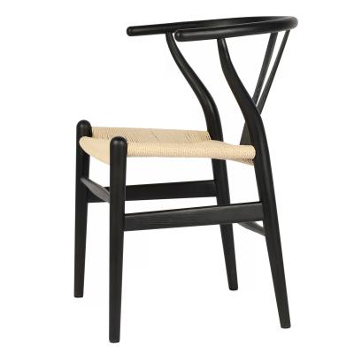 China Thermal Bending Ash Wood Wishbone Chair CH24 Solid Wood Dining Chair Baby Friendly for sale