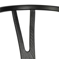 China Tomile Thermal Bending Black Ash Wishbone Chair for Kitchen Dining Solid Wood 55x58x78 cm for sale