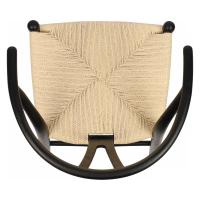China Tomile Thermal Bending Black Ash Wishbone Chair for Kitchen Dining Solid Wood 55x58x78 cm for sale
