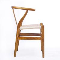 China Solid Wood Wishbone Chair CH24 32 Inch Height Chestnut Shell Dining Chair for sale