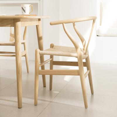 China Tomile Oak Wood Hans Wegner Wishbone Chair 32 inch Height for Dining Room for sale
