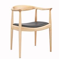 China Natural Wood Hans Wegner Kennedy Office Chair Leather Seat 30.57in Height for sale