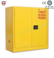 China 30 Gallon Flammable Liquid Storage Cabinet with Paddle Lock, 44x43x18 in, Yellow Safety Cabinet for sale