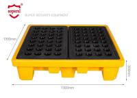 China HDPE Drum Containment Spill Pallet for Chemical Acids - 2700kg Load Capacity, 4-Drum Model for sale