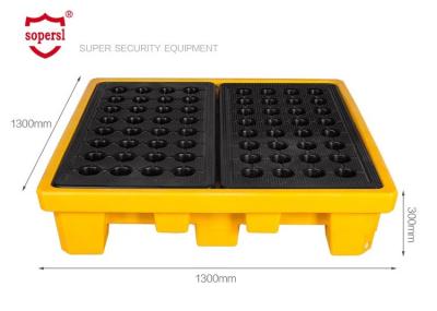 China HDPE Drum Containment Spill Pallet for Chemical Acids - 2700kg Load Capacity, 4-Drum Model for sale