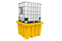 China Polyethylene IBC Spill Containment Pallet 1100kg Capacity 1130L Volume for Corrosive Liquids for sale