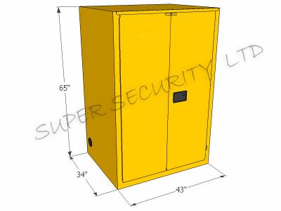 China Industrial Metal Flammable Storage Cabinet 1650x1090x860mm for Oil and Chemical Liquid Safety for sale