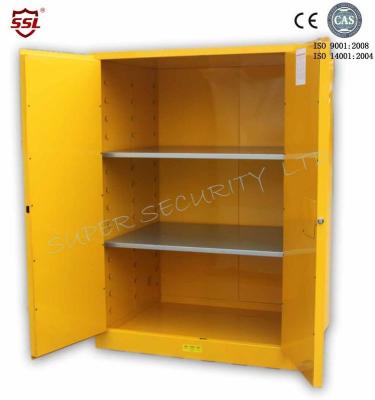 China SSL 90 Gallon Flammable Liquid Storage Cabinet 1650x1090x860mm Vertical Two Door for sale