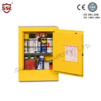 China Double Wall Chemical Storage Cabinet 22x17x17in Flammable Liquid Fuel Storage 34kg for sale