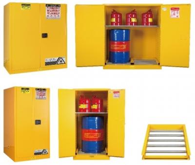 China 110 Gallon Flammable Drum Safety Cabinet SSD100110 16 Gauge Steel OSHA NFPA for sale