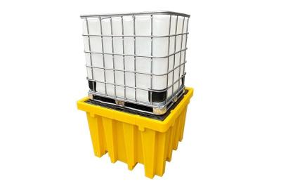 China SOPERS1 IBC Hazardous Storage Pallet 1500L 385 Gallon Capacity L1380×W1380×H900mm Polyethylene Construction for sale