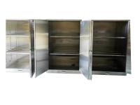 China Stainless Steel 100 Lbs Chemical Storage Cabinet with 3-Point Locking and Recessed Handle for sale