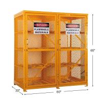 China Heavy Duty Gas Cylinder Storage Cabinet 14 Gauge Steel 31x30x35 inch for LPG Flammable for sale