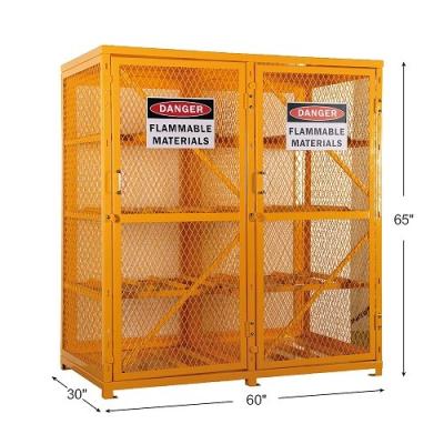 China Heavy Duty Gas Cylinder Storage Cabinet 14 Gauge Steel 31x30x35 inch for LPG Flammable for sale