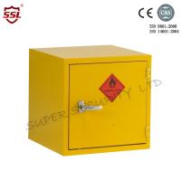 China Mini Stainless Steel Hazardous Storage Cabinet Single Door 457x457x457mm with 1 Shelf Bench Top for sale