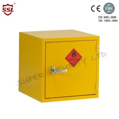 China Mini Stainless Steel Hazardous Storage Cabinet Single Door 457x457x457mm with 1 Shelf Bench Top for sale