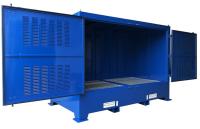 China Outdoor IBC Chemical Storage Cabinet 1000L Flammable Corrosive Toxic AS1940 for sale