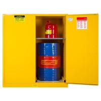 China 2 Drum Storage Cabinet 110 Gallon Self- Closing Vertical Drum Roller-EN for sale
