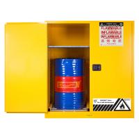 China 2 Drum Storage Cabinet 110 Gallon Self- Closing Vertical Drum Roller-EN for sale
