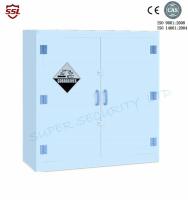 China 30-Gallon Plastic Double Door Chemical Storage Cabinet for Corrosive Substances | 45x43x18 Inch Dimensions for sale