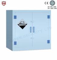 China White Safety Corrosive Storage Cabinet PP Plastic 28 Gallon with Adjustable Shelves 910x600x900mm for sale