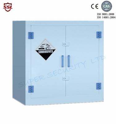China White Safety Corrosive Storage Cabinet PP Plastic 28 Gallon with Adjustable Shelves 910x600x900mm for sale