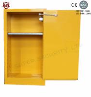 China 15 Gallon Flammable Liquid Storage Cabinet 910x610x550mm Yellow Steel Safety Cabinet for sale