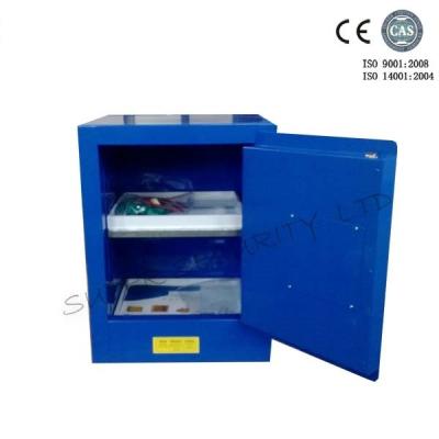 China Blue Metal Corrosive Storage Cabinet 30 Gallon Hazardous Acid Cupboard 1.2mm Steel for sale